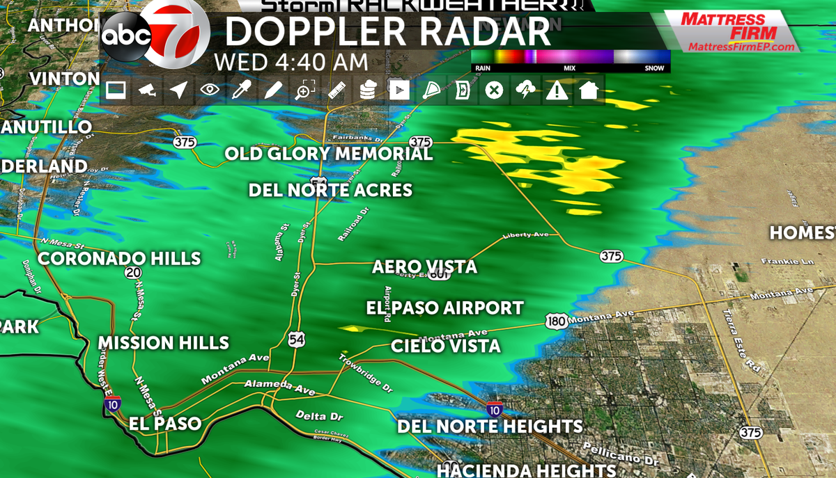 StormTRACK Weather: Soggy start to a big travel day - KVIA